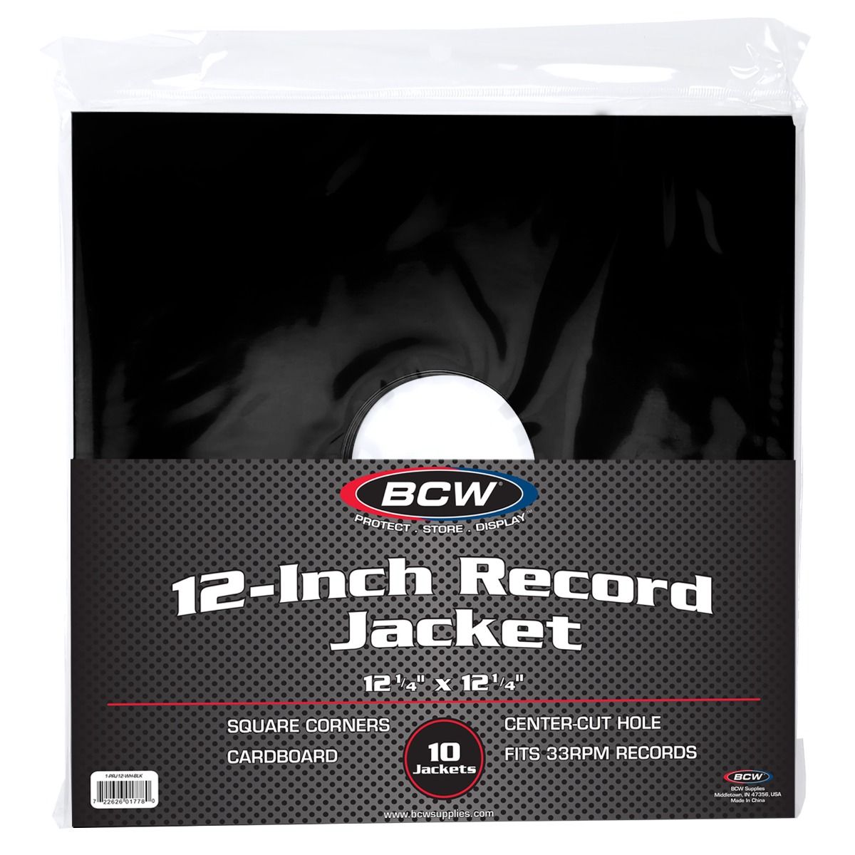 BCW 12-Inch Record Paper Jackets | Pastime Sports & Games