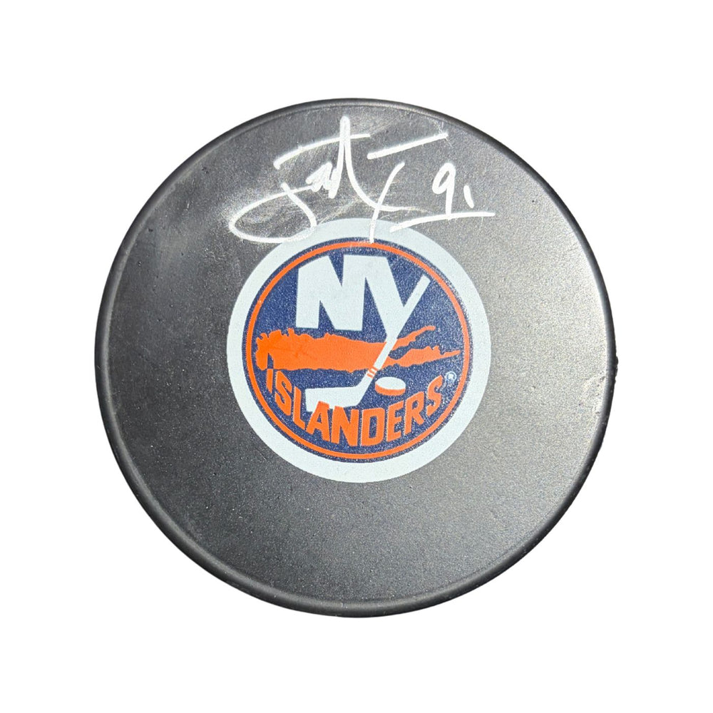 John Tavares Autographed New York Islanders Puck (Small Logo) | Pastime ...
