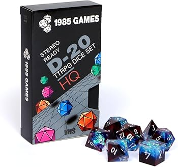 1985 Games VHS 7-Piece Dice Set Plasma Punch | Pastime Sports & Games