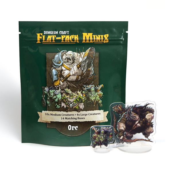 1985 Games Dungeon Craft Flat Pack Minis Orc | Pastime Sports & Games