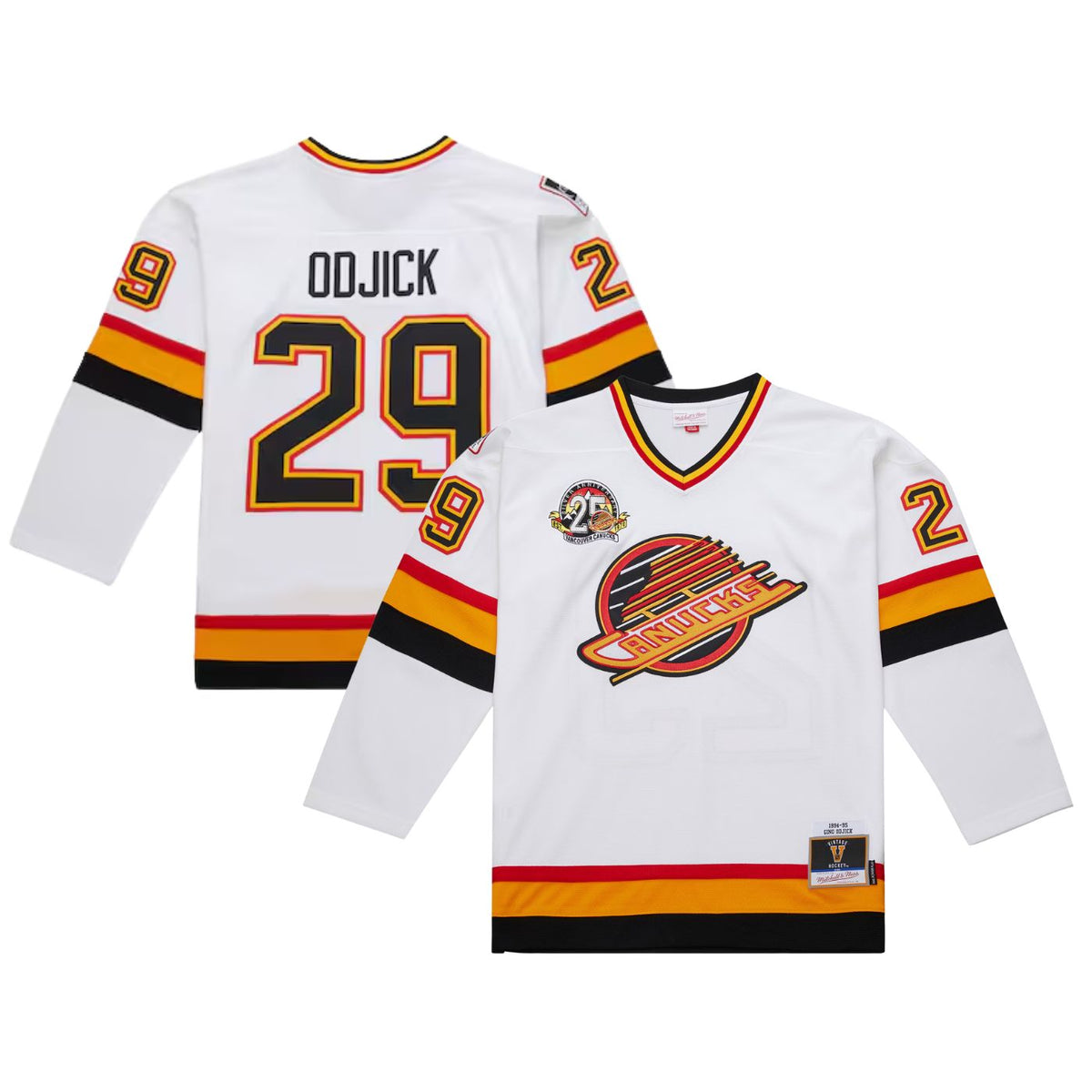 Gino Odjick 1994/95 Vancouver Canucks White Away Power Play Jersey ...