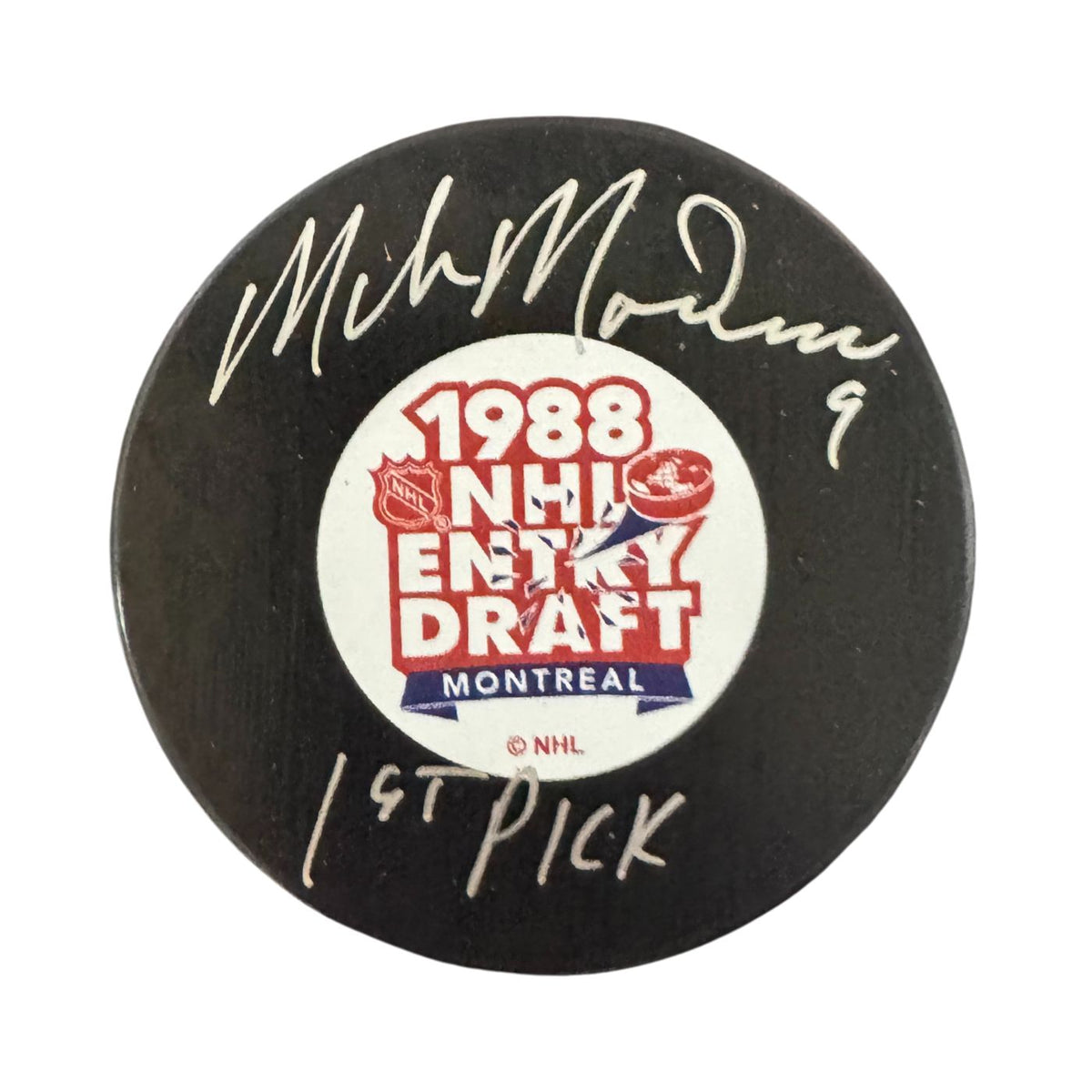 Mike Modano Autographed & Inscribed "1st Pick" 1988 NHL Entry Draft ...