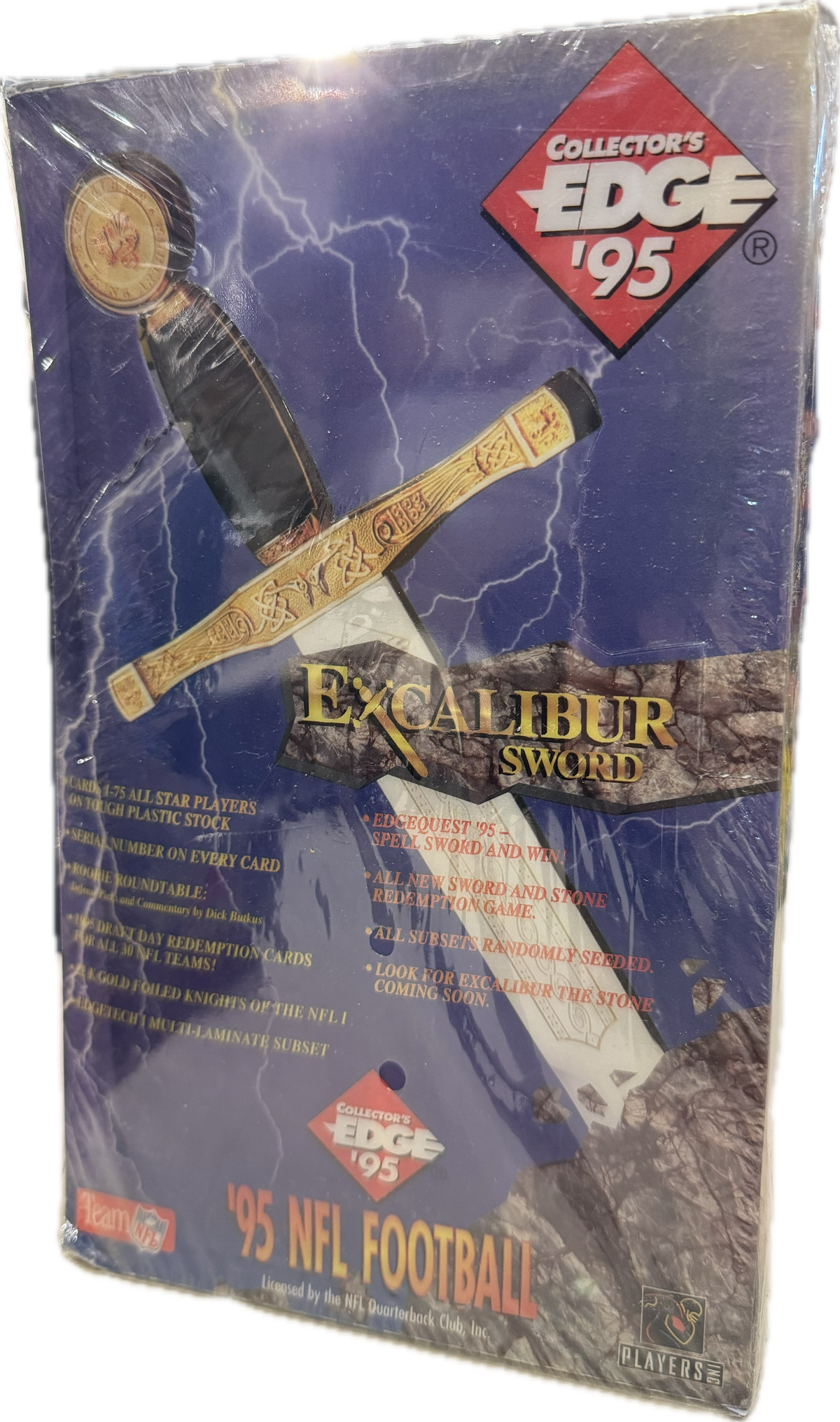 1995 Collector's Edge Excalibur Sword NFL Football Hobby Box | Pastime ...