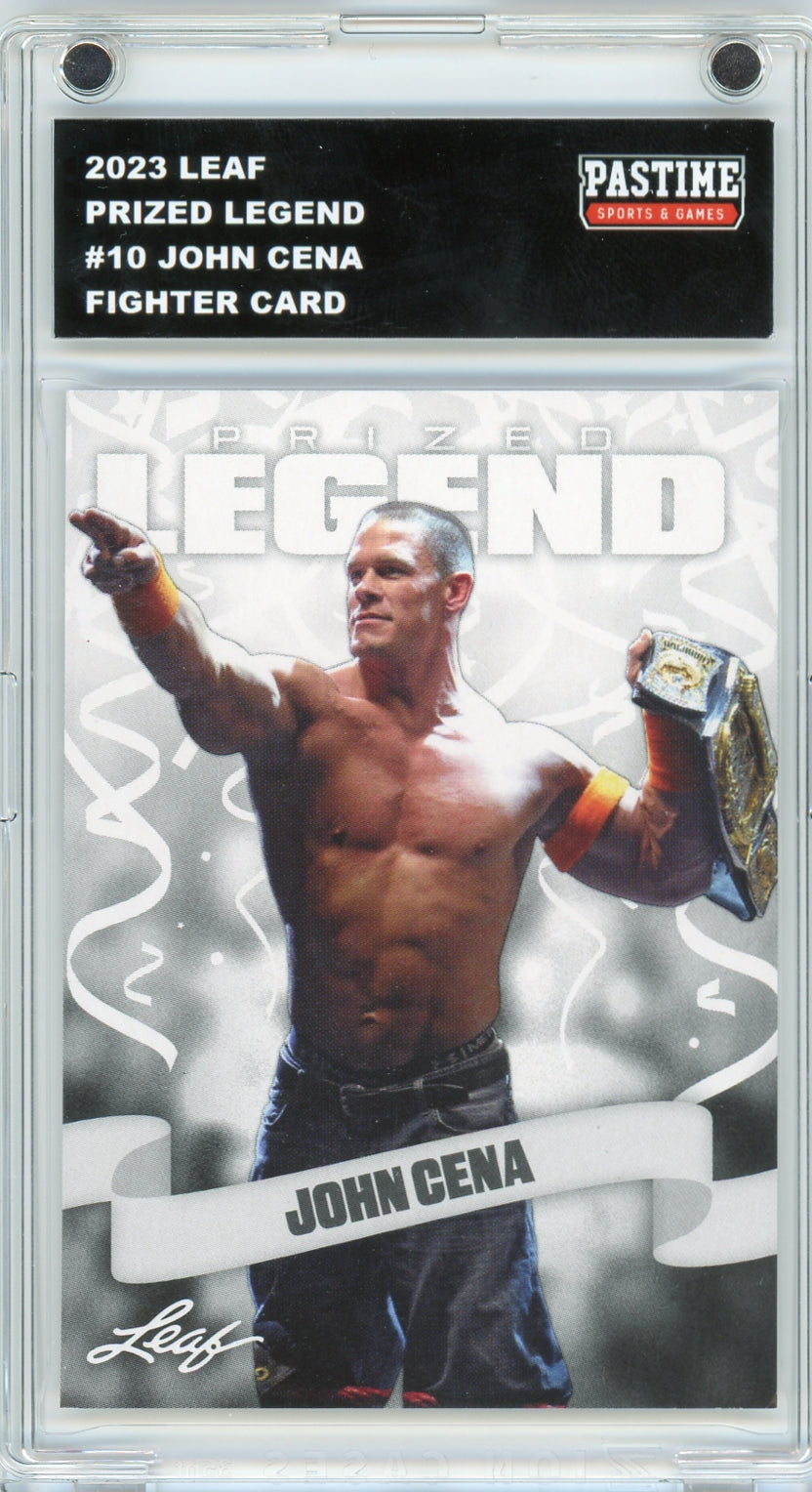 John Cena #10 2023 Leaf Special Release Prized Legend Fighter Card Enc ...