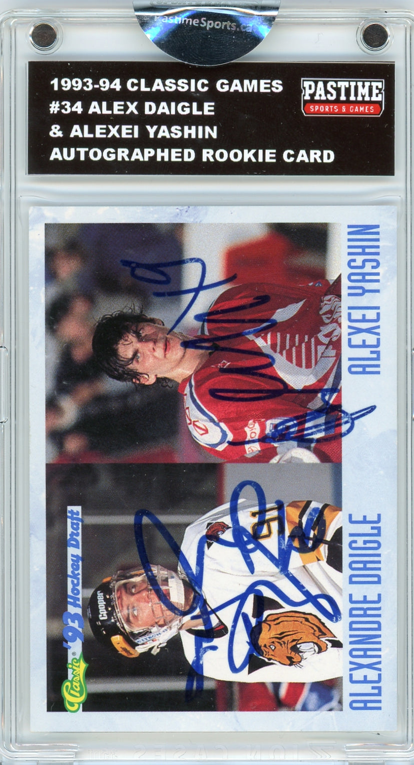 Alexandre Daigle & Alexei Yashin 1993/94 Classic Autographed Card ...
