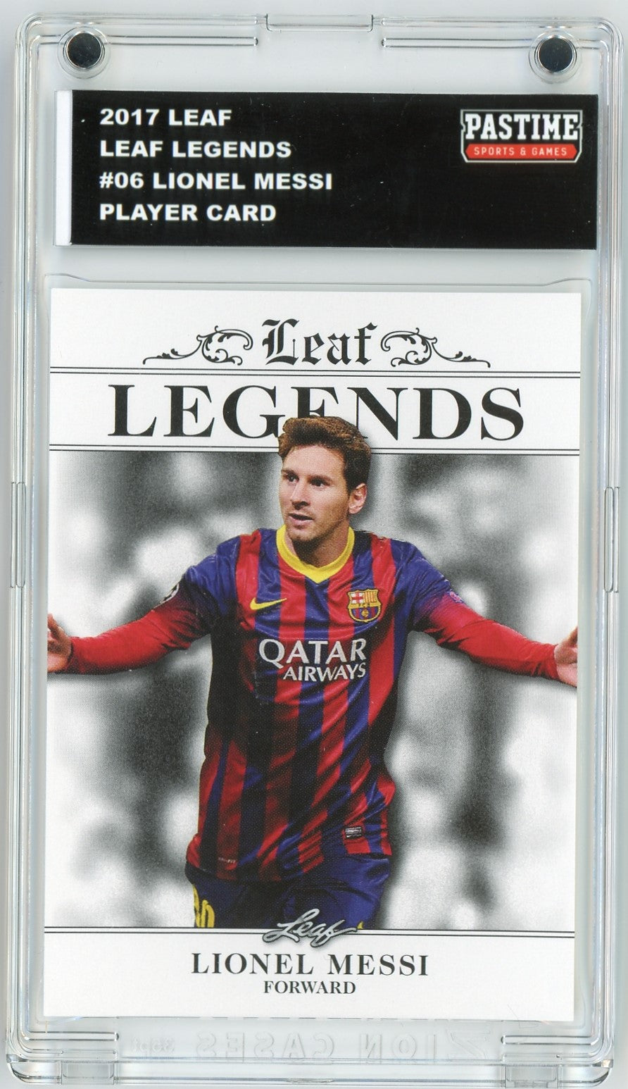 Lionel Messi 2017 Leaf #06 Soccer Player Card Encased in Magpro ...