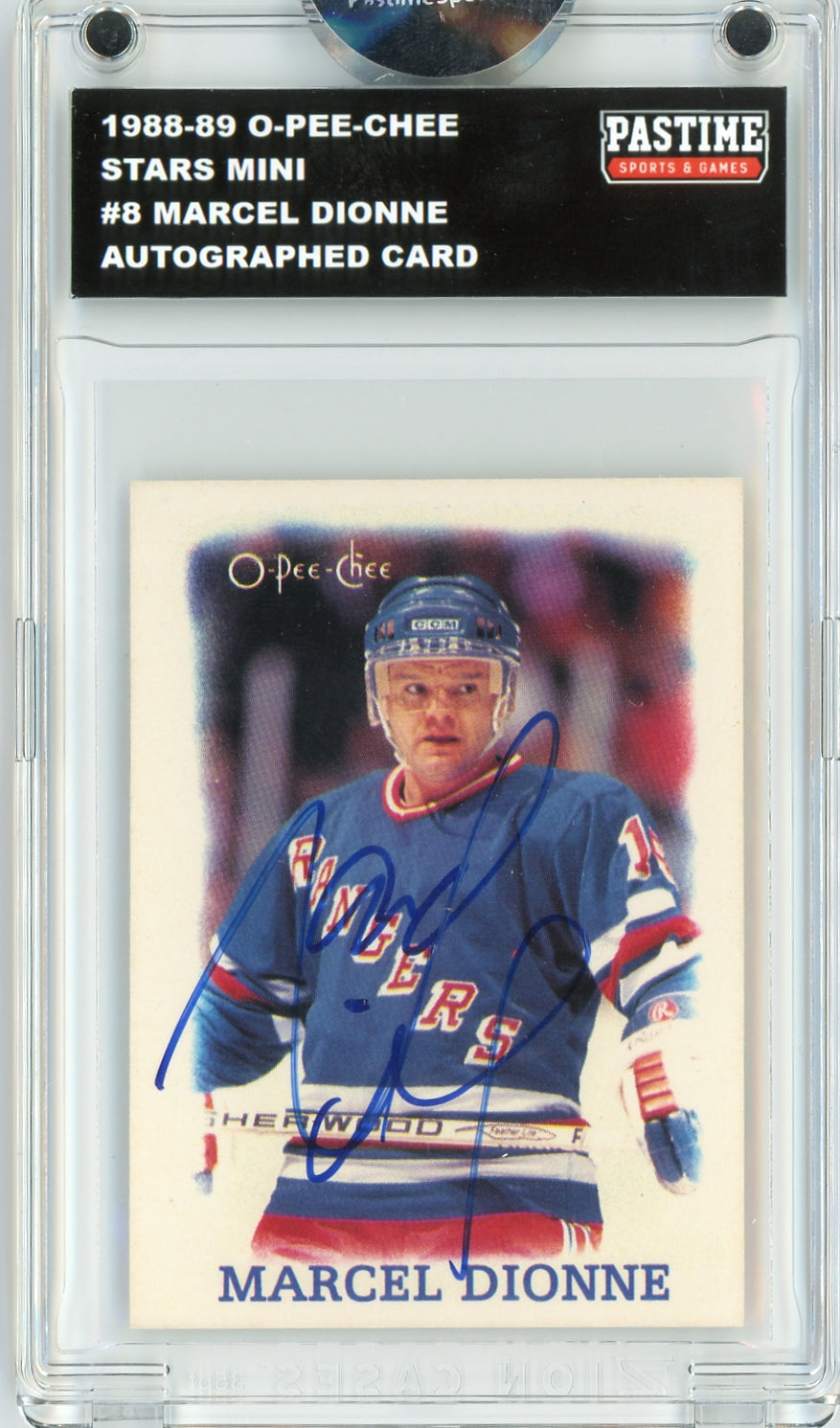 Marcel Dionne #8 1988/89 O-Pee-Chee Mini Hockey Autographed Card ...
