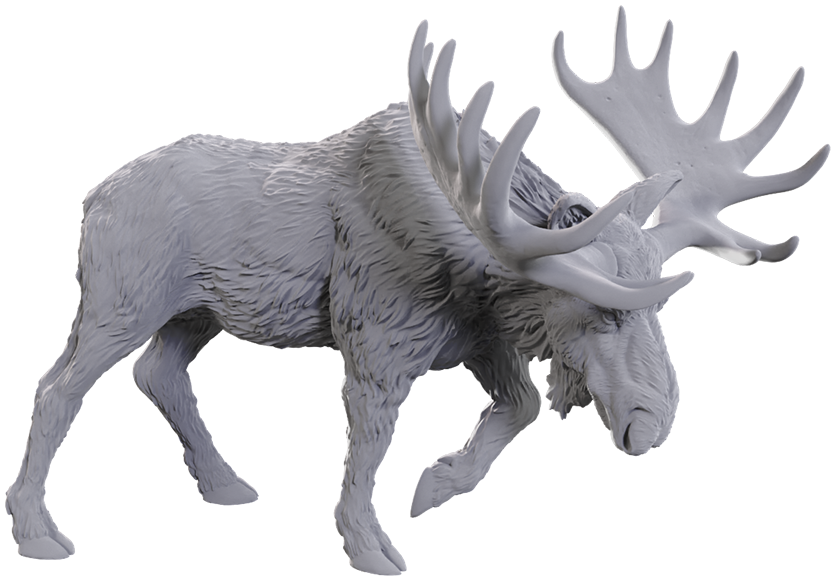 Critical Role Unpainted Miniatures Bull Moose | Pastime Sports & Games