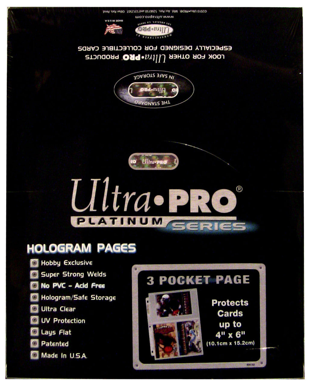 Ultra Pro Platinum Series 3-Pocket Pages | Pastime Sports & Games