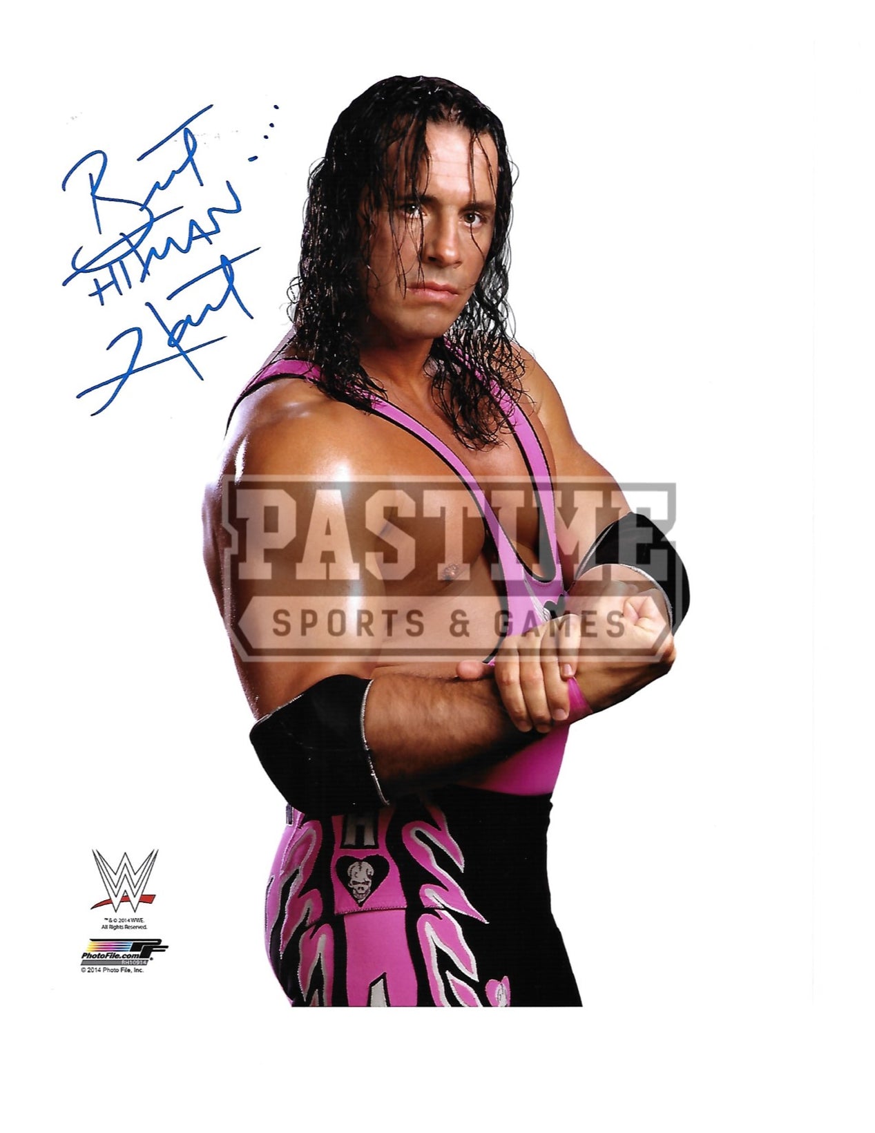 Bret Hart Autographed Photo WWE Wrestling (Pose 3) | Pastime Sports & Games