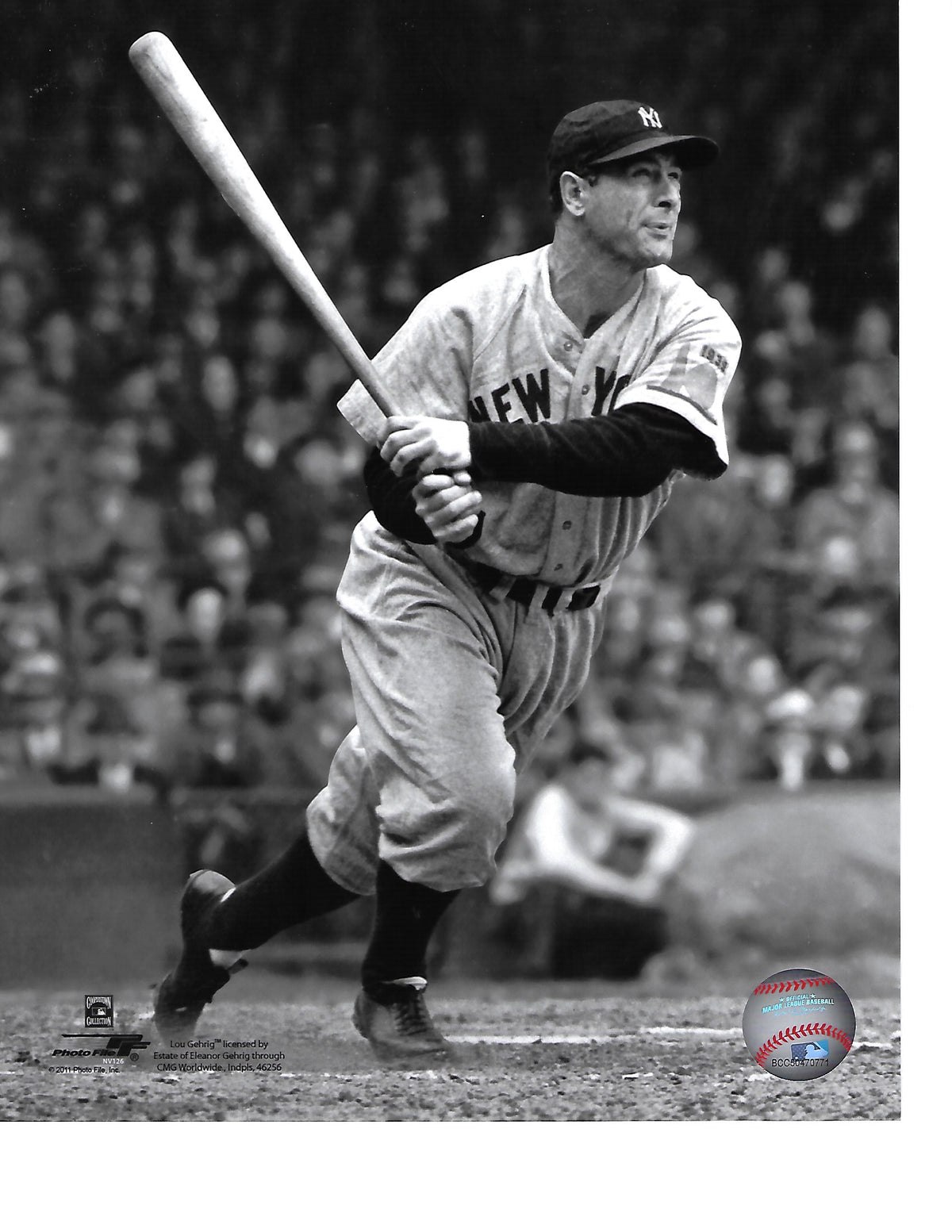 Lou Gehrig 8X10 New York Mets (Swinging Bat) | Pastime Sports & Games