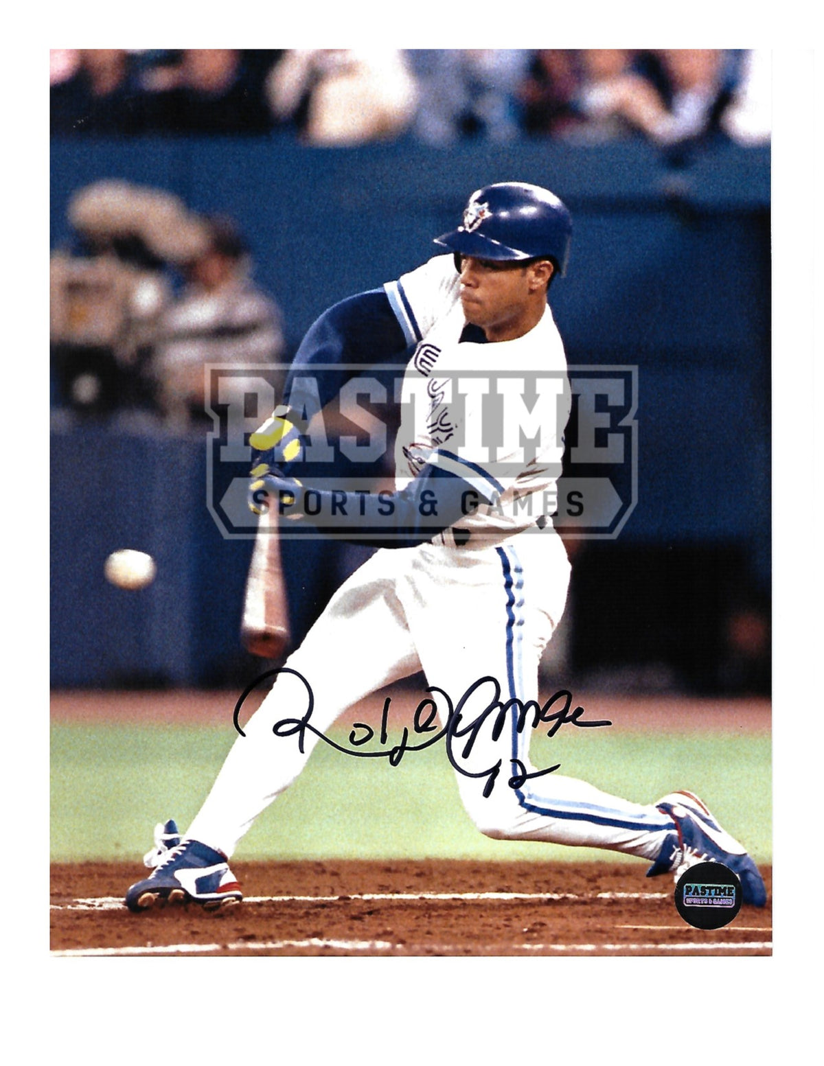 Roberto Alomar Autographed 8X10 Toronto Blue Jays (Hitting Ball) | Pastime Sports & Games