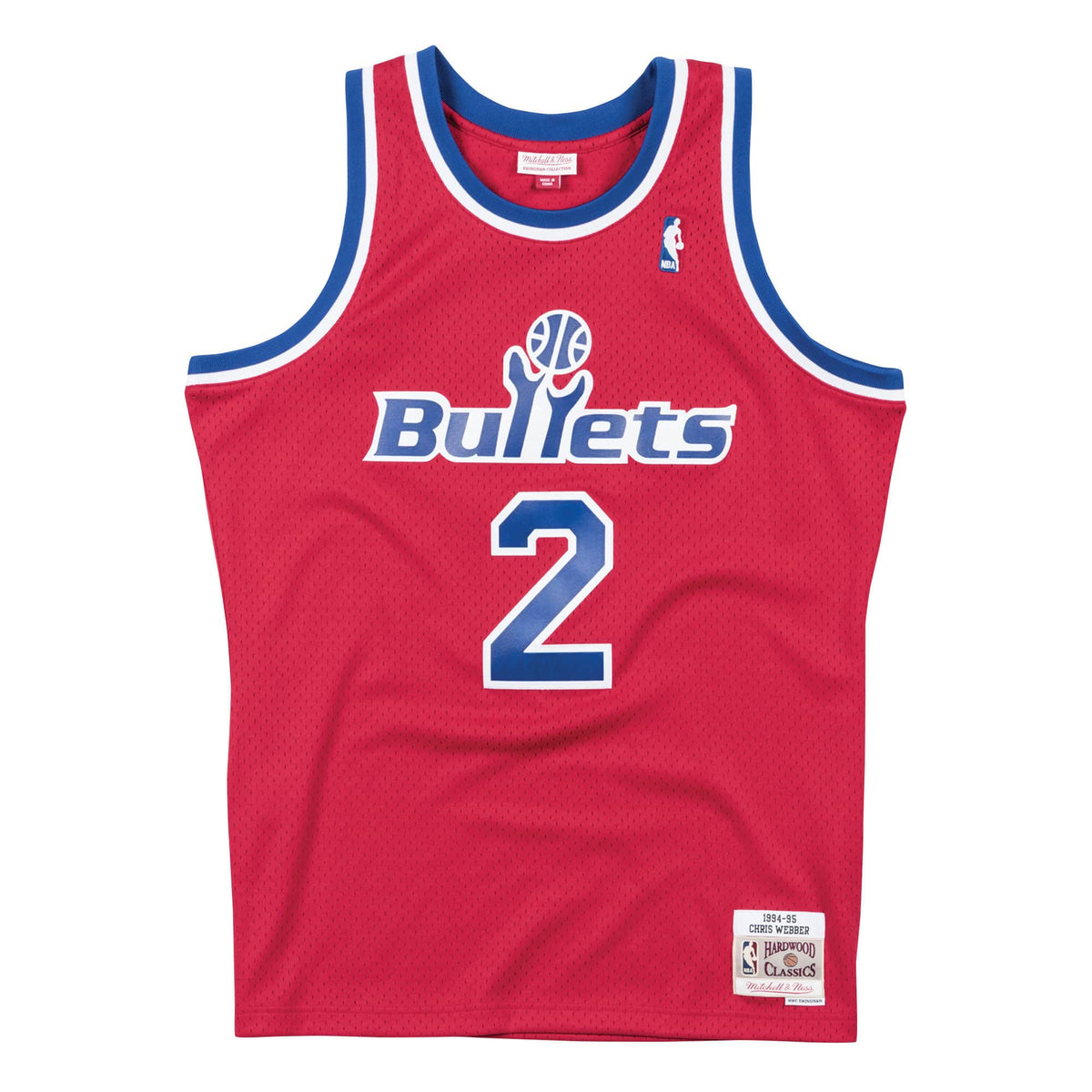 Washington Bullets Chris Webber 1994-95 Mitchell & Ness Red Basketball ...